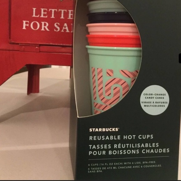 Starbucks | Kitchen | New Starbucks Hot Cups Color Changing Candy Cane ...